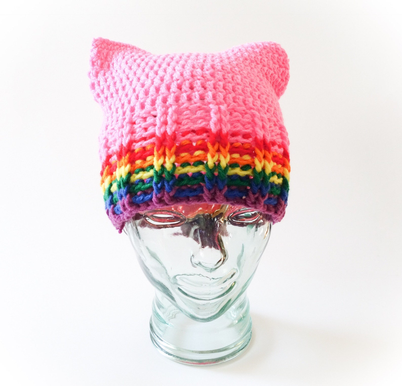 Pink Pussyhat Project Rainbow Pride Women's March - Etsy