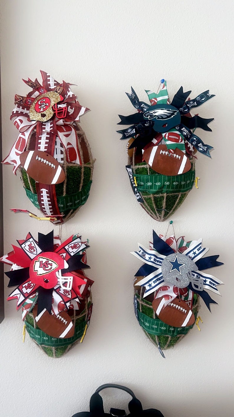 NFL Football Wreath - Etsy