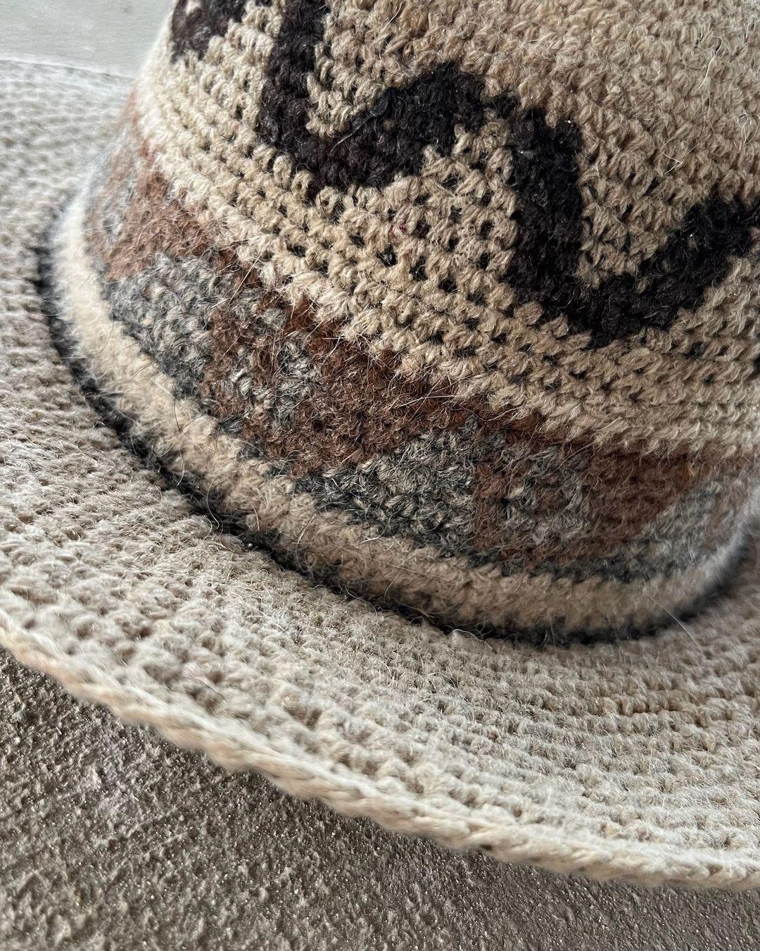 Wide Brim Alpaca Sheep Wool Sun Hat, Bolivian Woven Flat Brim Unisex ...