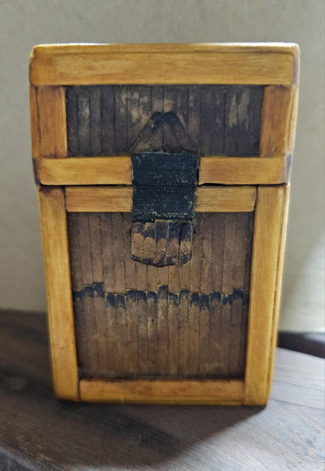 Trench Art Cigarette Box Cover Made With Paper Matches Prison or Tramp ...