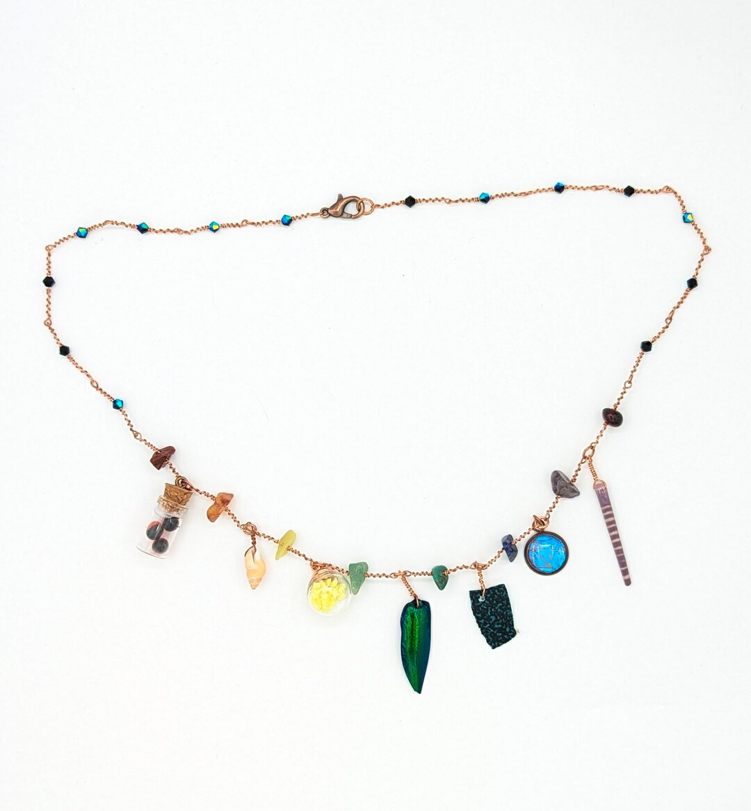 Rainbow Curio Cabinet on a Charm Necklace - Etsy