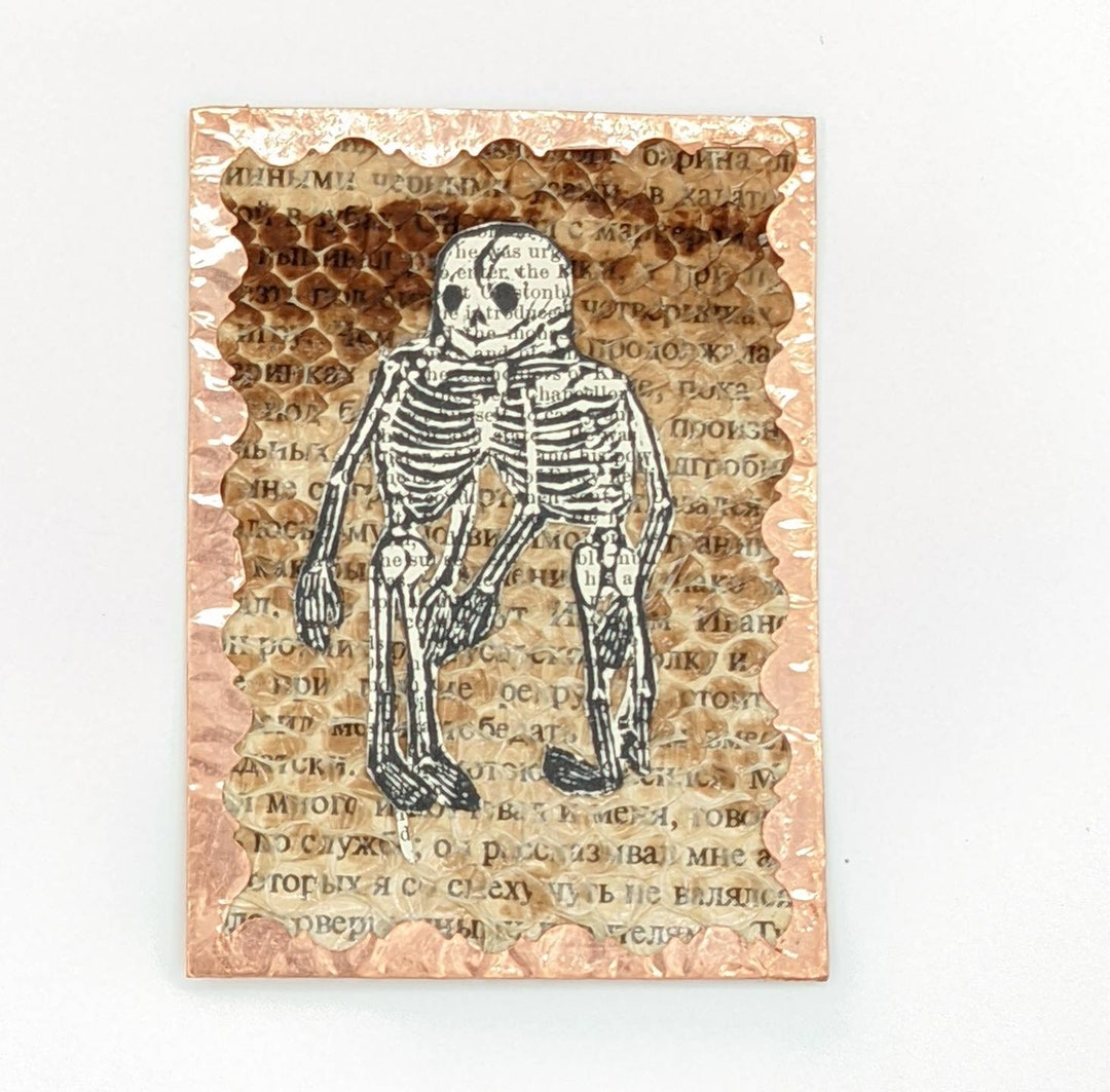 Original Conjoined Twin Over Real Snake Skin ACEO - Etsy