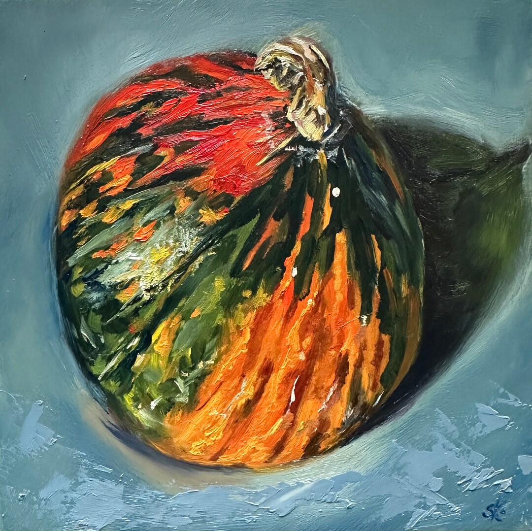Hand-painted Oil Painting Mini Pumpkins – Original Autumn Still Life ...