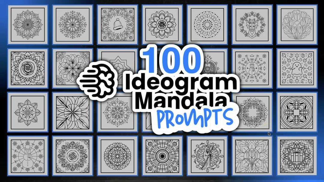 100 Ideogram Mandala Prompts Intricate, Simple , Flowers,christmas ...