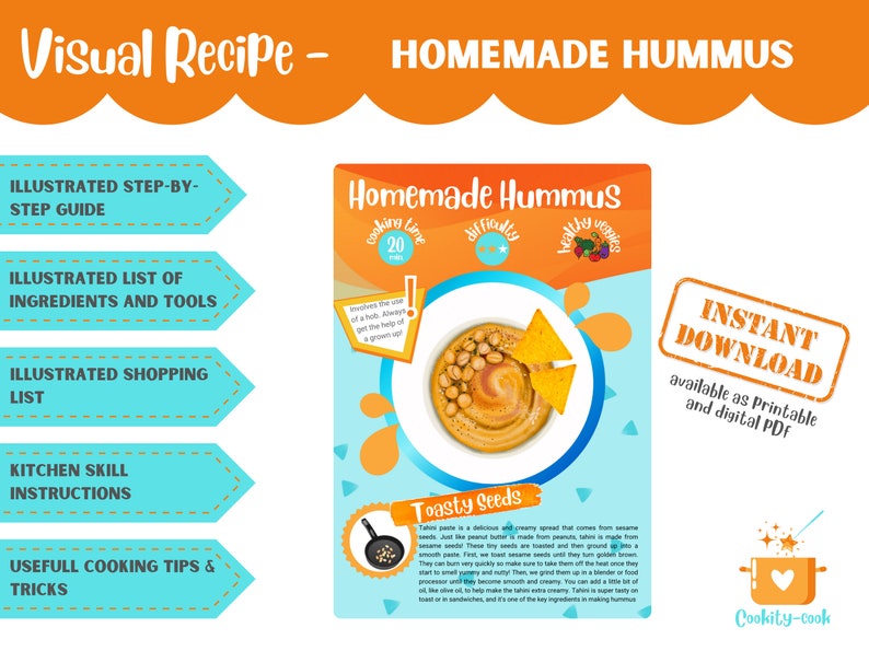 Montessori Activity Printable Visual Recipe Card Preschool Education ...