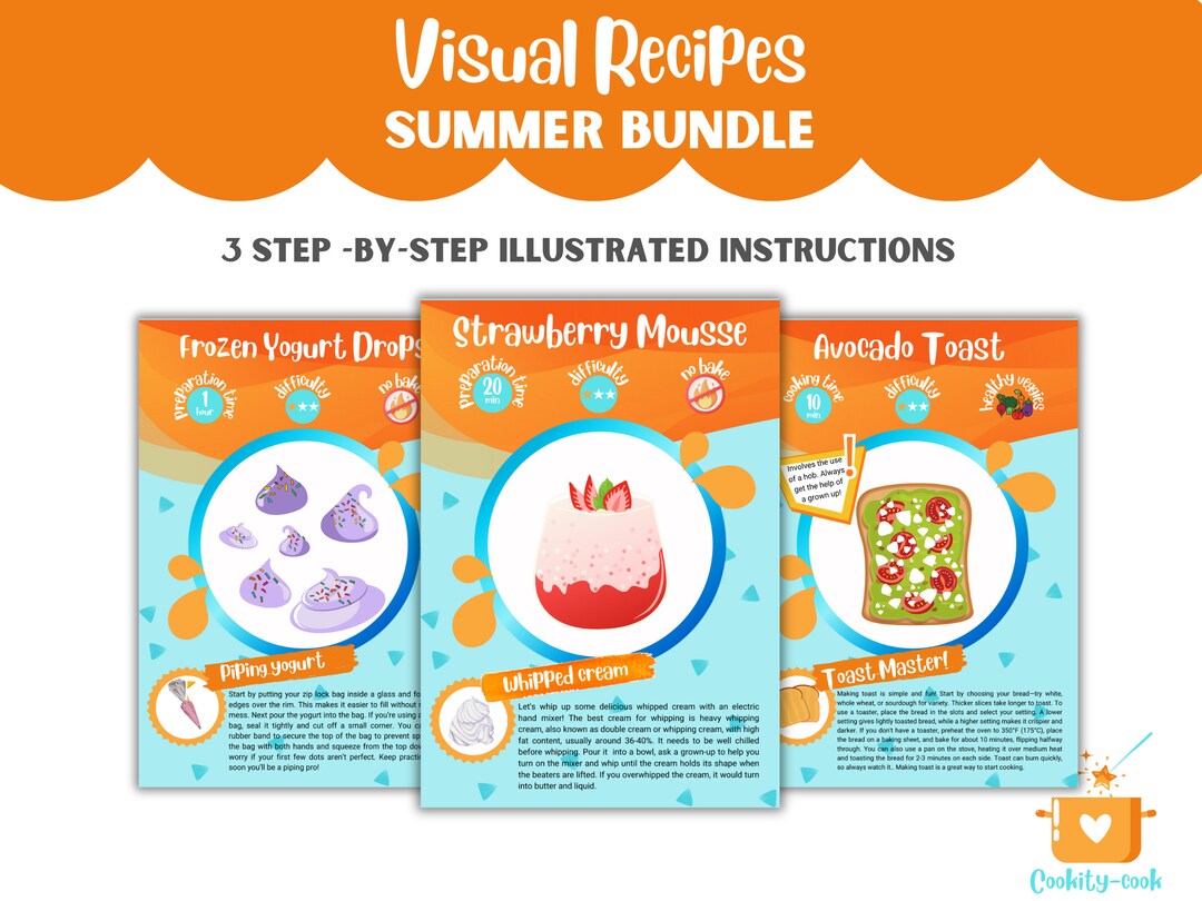 Montessori Activity Printable Visual Recipe Card Preschool Education ...