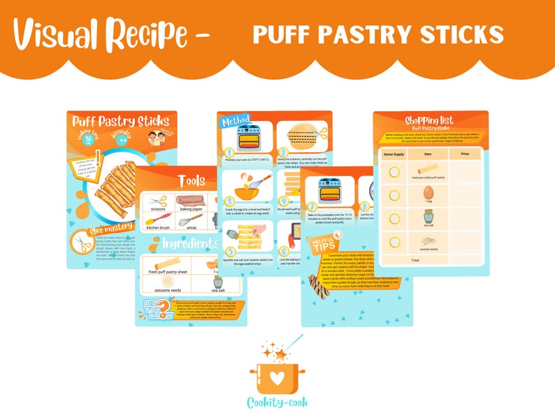 Puff Pastry Sticks Visual Recipe Step-by-step Illustrated Recipe for ...