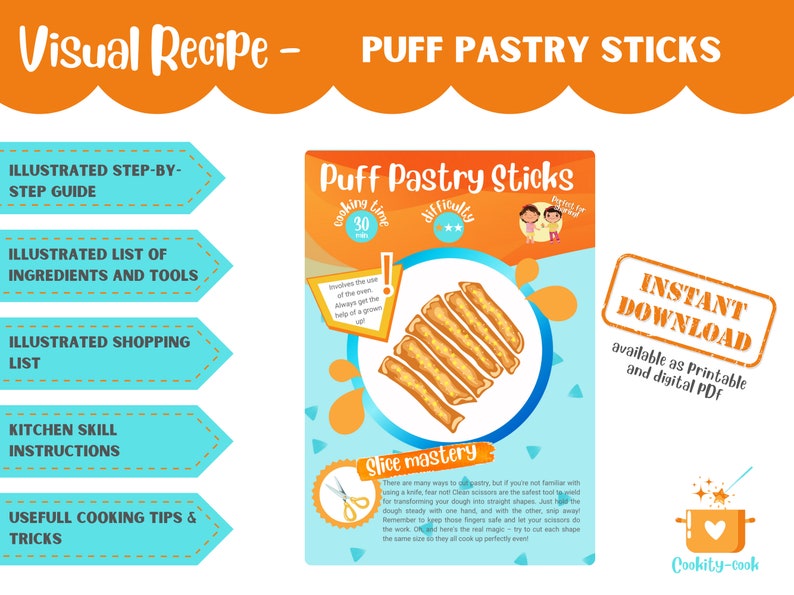 Puff Pastry Sticks Visual Recipe Step-by-step Illustrated Recipe for ...