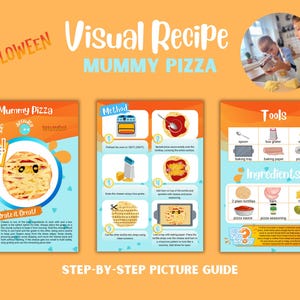 Halloween Bundle Visual Recipe Card for Kids Montessori Cooking Family ...