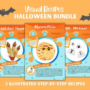 Halloween Bundle Visual Recipe Card for Kids Montessori Cooking Family ...