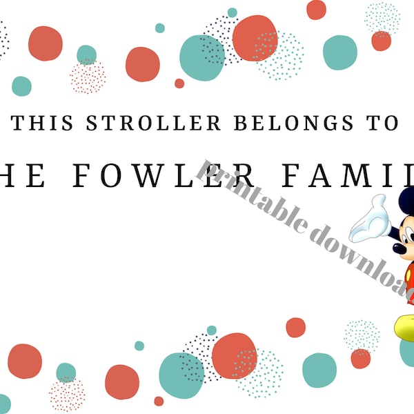 Stroller Sign - Etsy