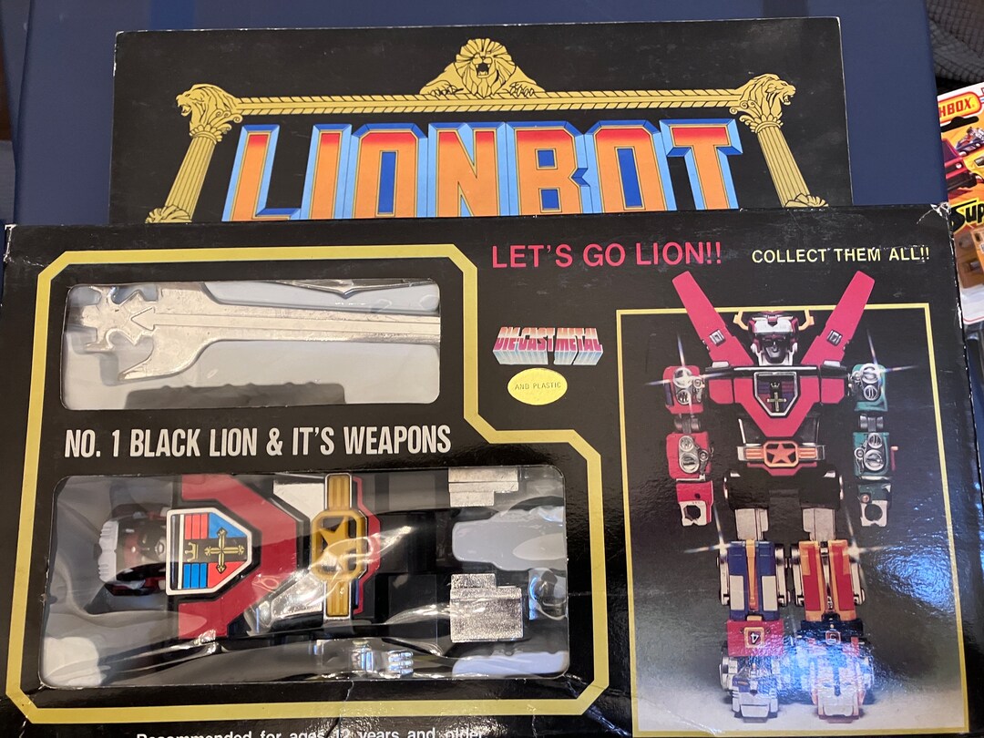 1980s Vintage Voltron Lionbot Diecast Black Lion &weapons in Box - Etsy