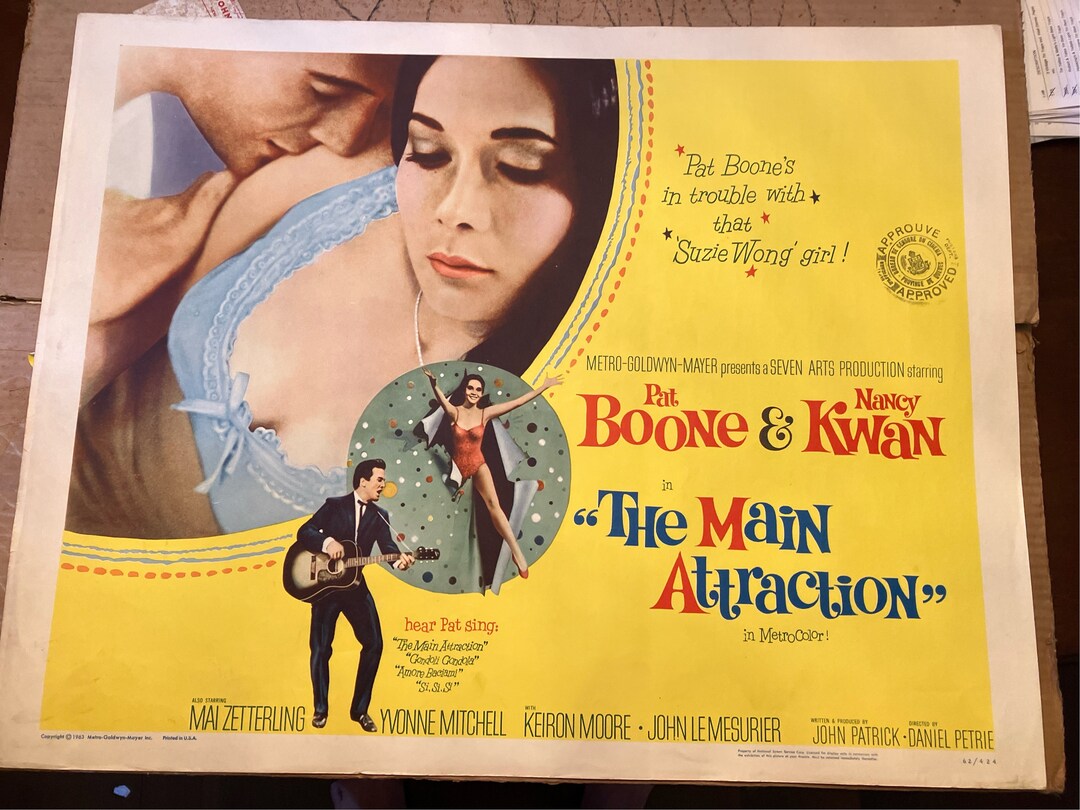 Authentic Vintage 1963 Movie Poster for the Main Attraction Starring ...