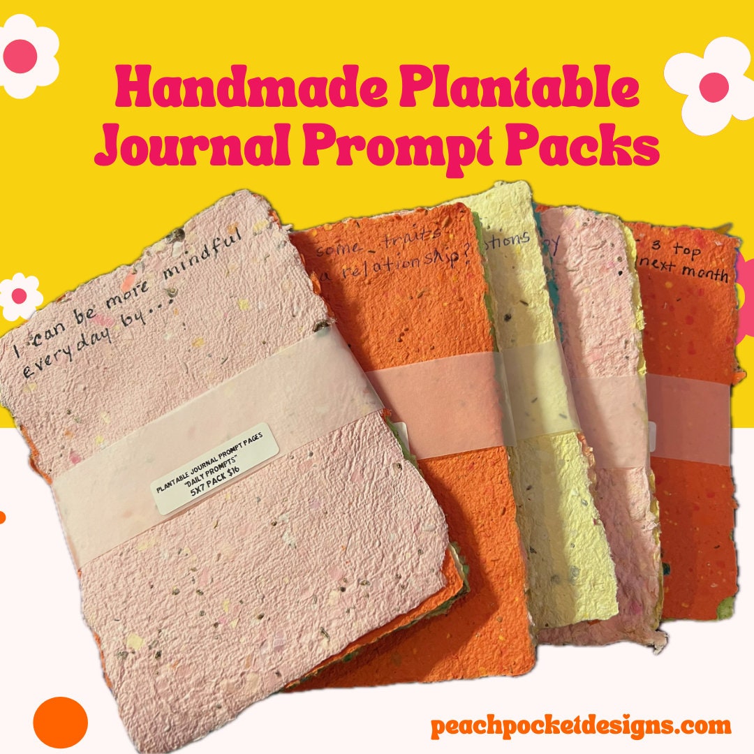 Plantable Seed Paper Journal Prompt Packs - Etsy