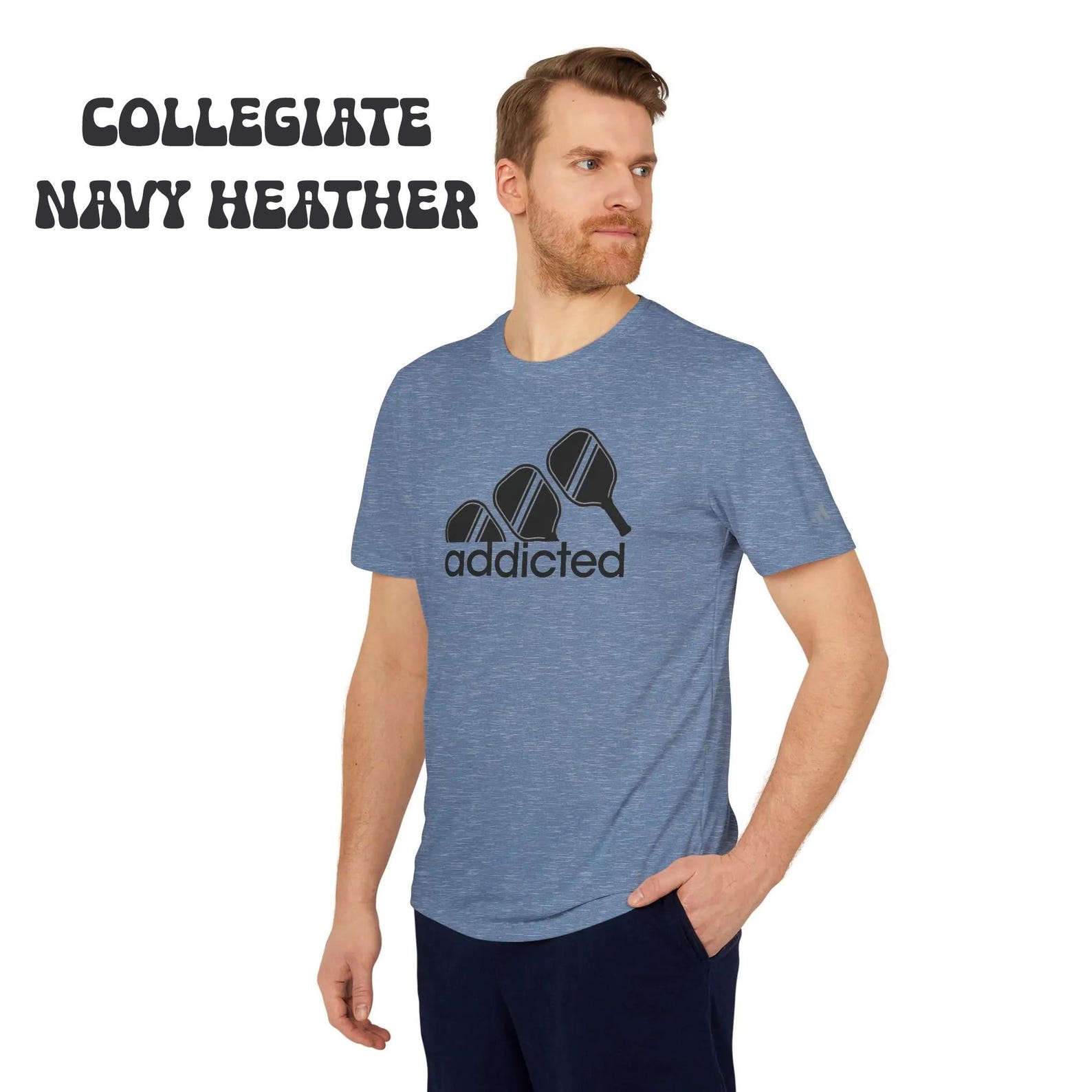 Addicted to Pickleball Personalized Adidas Athletic T Shirt Moisture ...