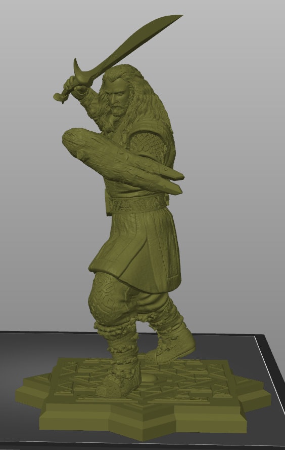 Thorin Oakenshield Action Figure From Lord of the Rings STL File for 3D ...