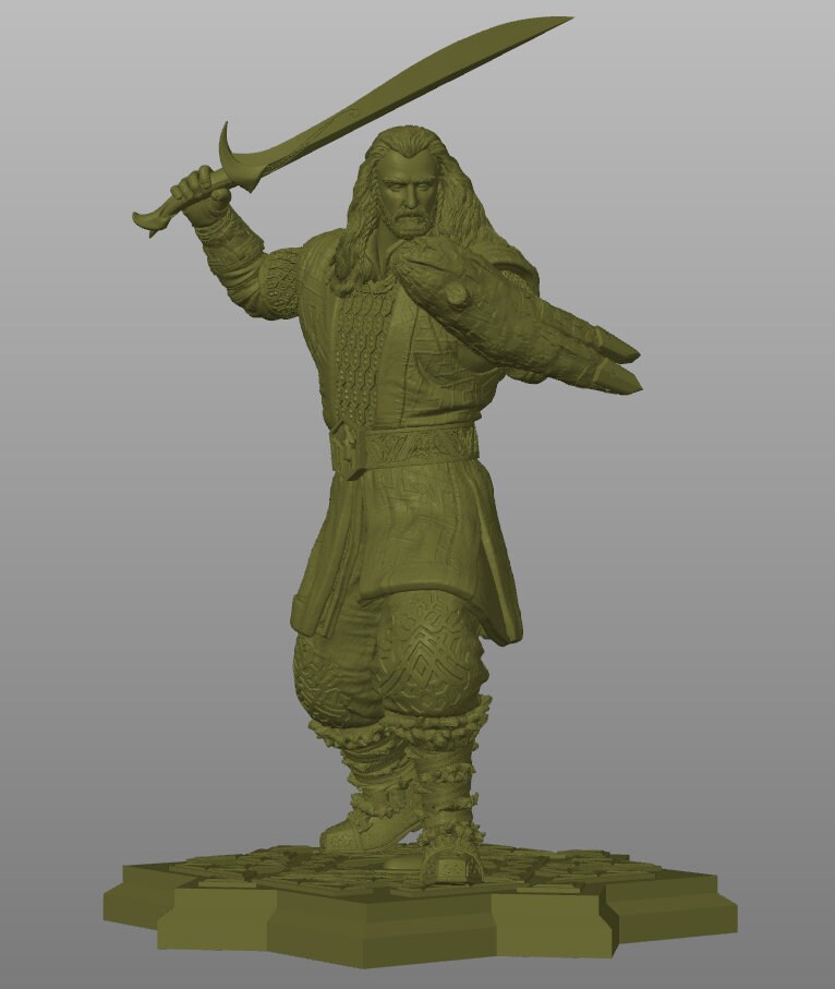 Thorin Oakenshield Action Figure From Lord of the Rings STL File for 3D ...
