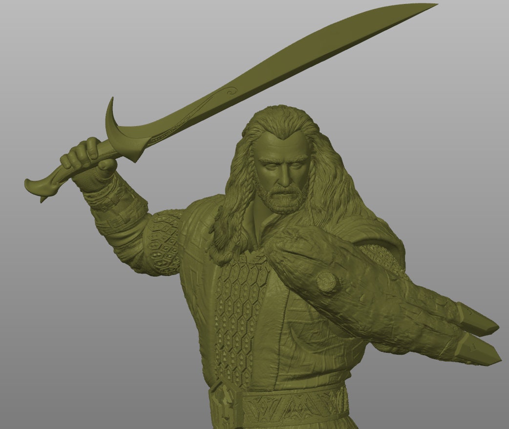 Thorin Oakenshield Action Figure From Lord of the Rings STL File for 3D ...