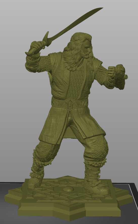 Thorin Oakenshield Action Figure From Lord of the Rings STL File for 3D ...