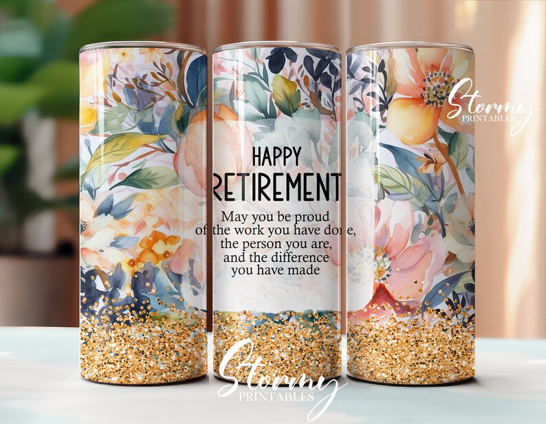 Happy Retirement 20oz Tumbler Sublimation Design, Instant Download ...