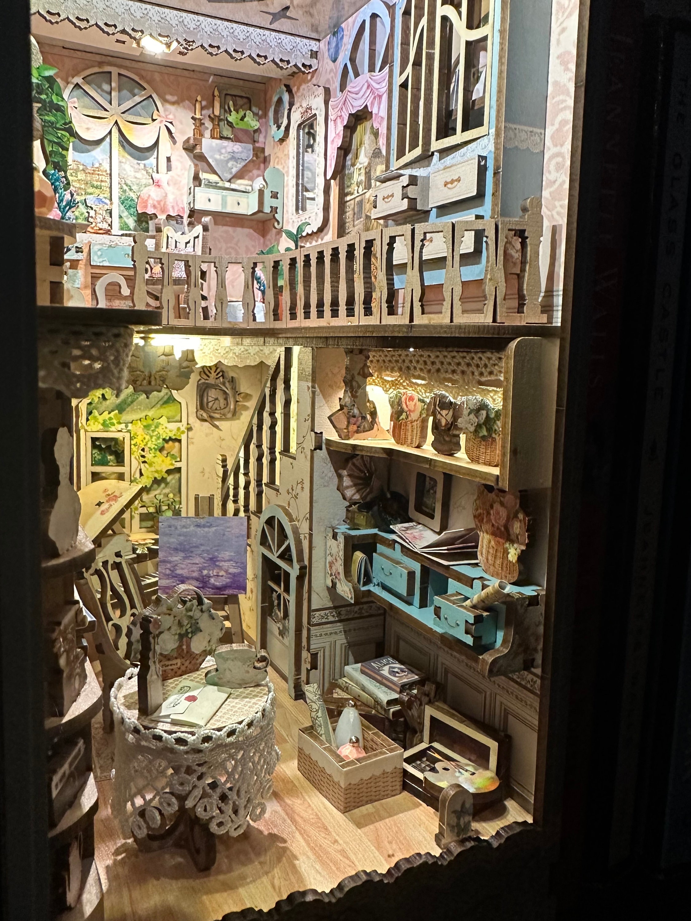 Book Nook - Cottage - Completed Book Shelf Treasure - Cottage Core ...