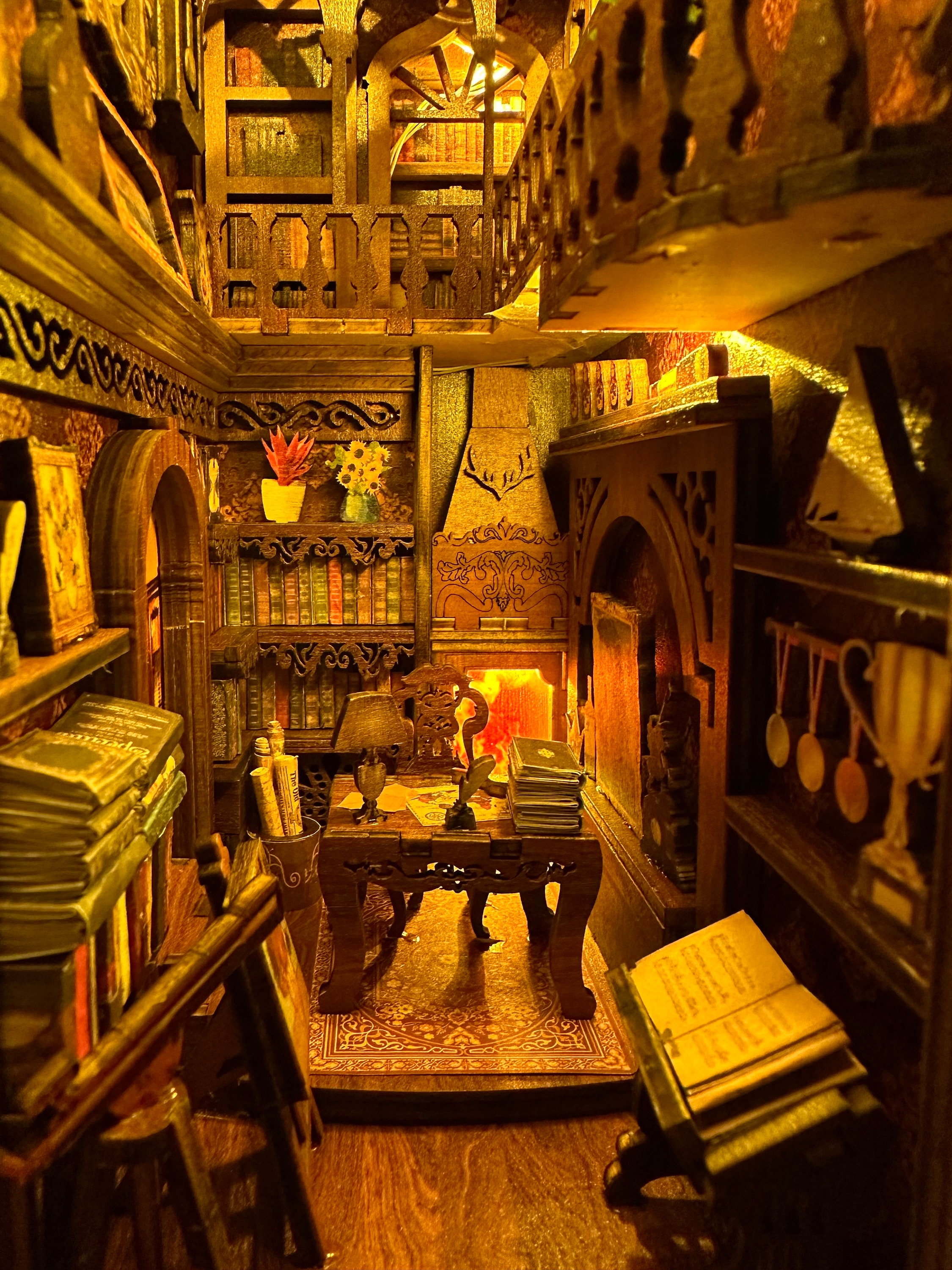 Book Nook Library Completed Book Shelf Treasure - Etsy