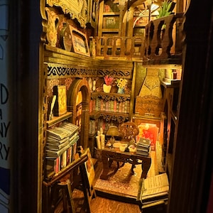 Book Nook - Library - Completed Book Shelf Treasure - Book Worm Gifts ...