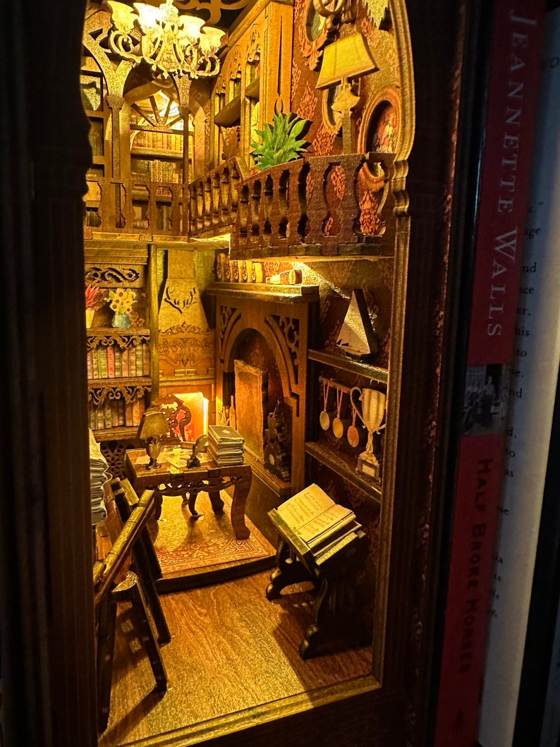 Book Nook - Library - Completed Book Shelf Treasure - Book Worm Gifts ...