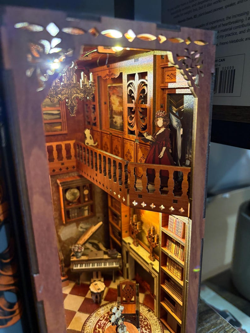 Book Nook - Grimm Manor - Completed Book Shelf Treasure - Book Worm ...