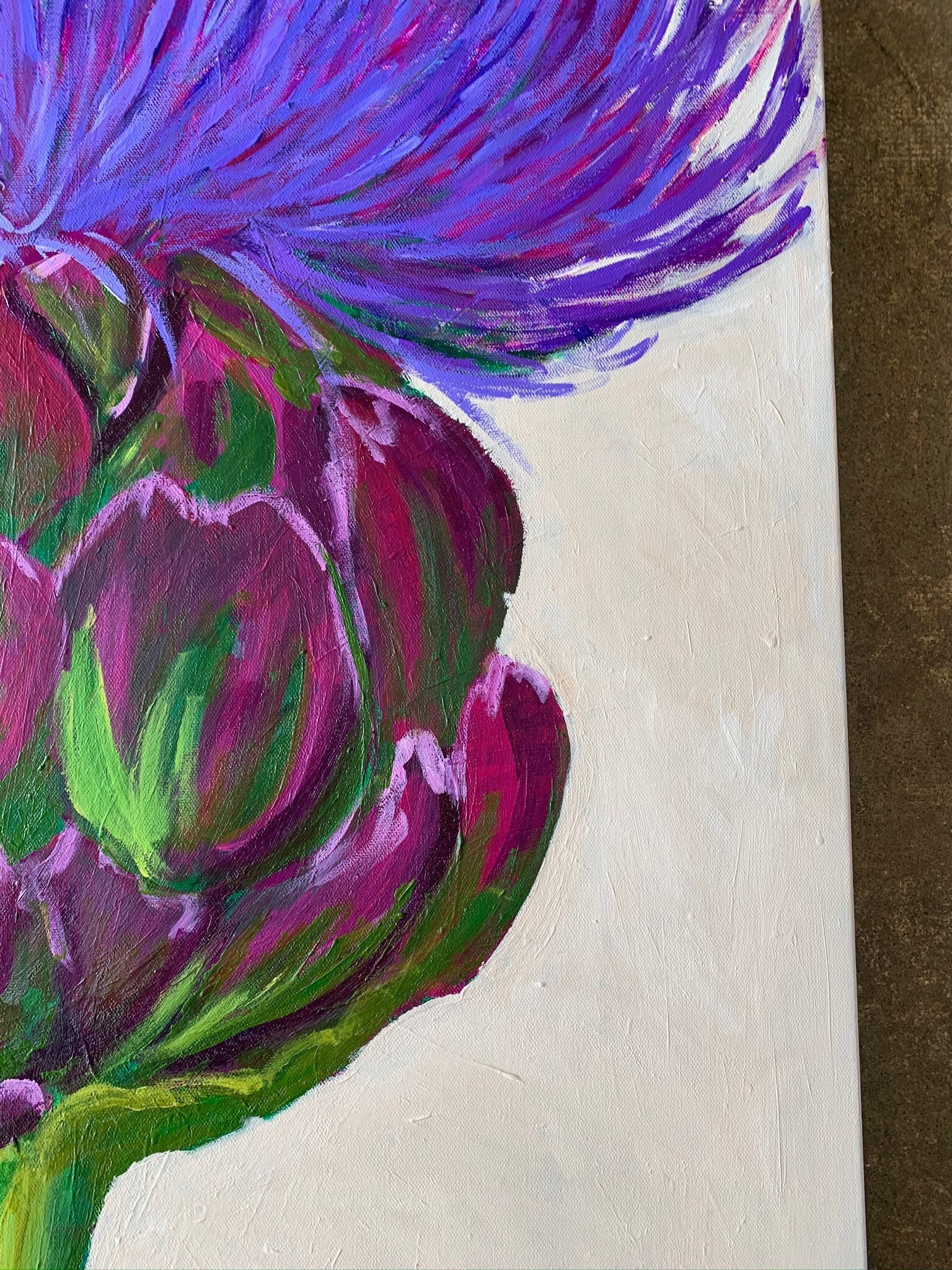 Big Thistle Original Acrylic Painting - Etsy