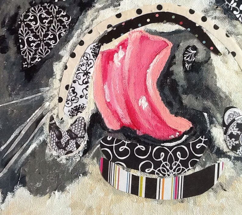 Closeup of Frenchie Dog With His Tongue Collage Digital Print - Etsy
