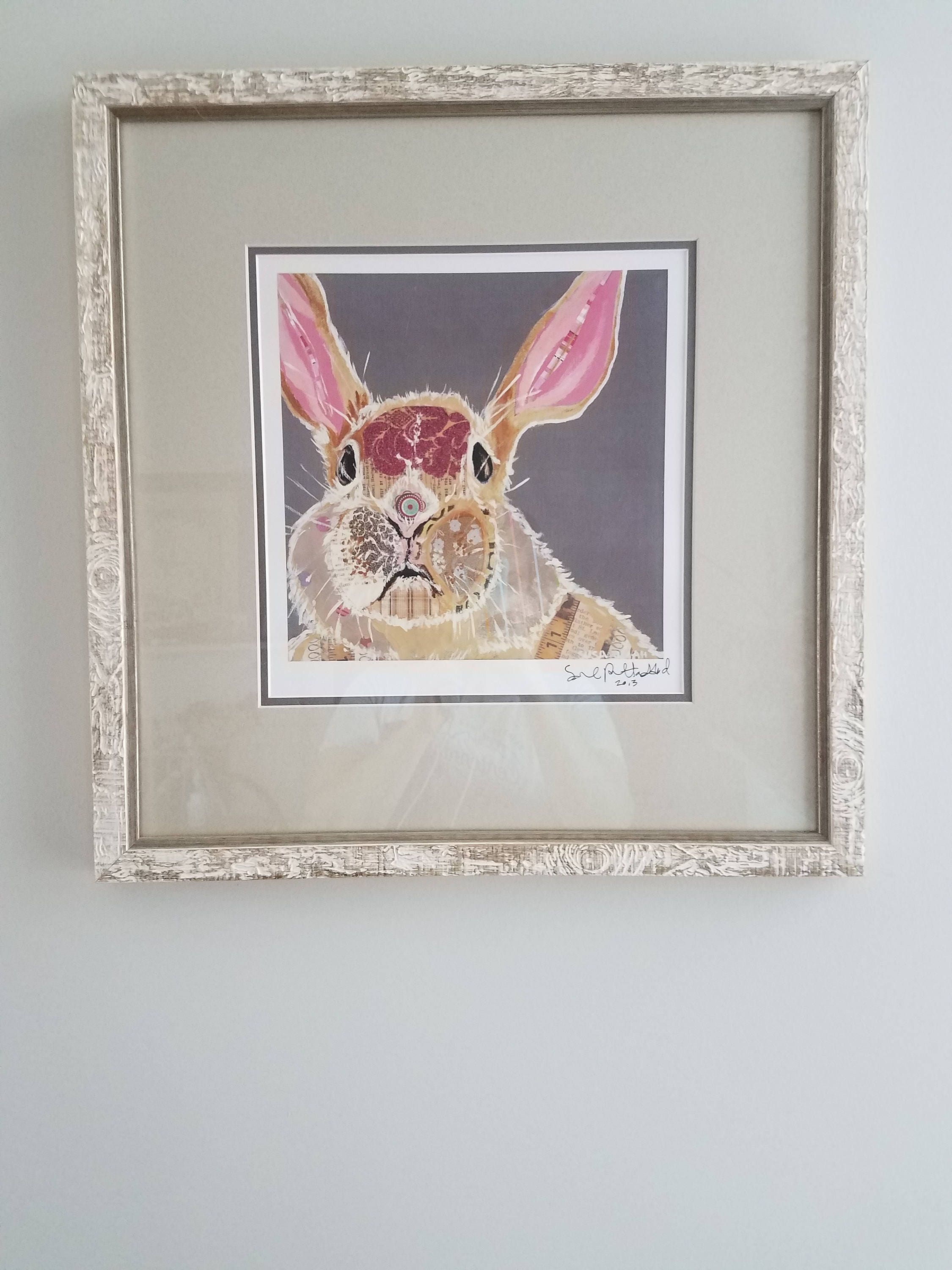 Funny Bunny Limited Edition Print From Original Painting Collage - Etsy