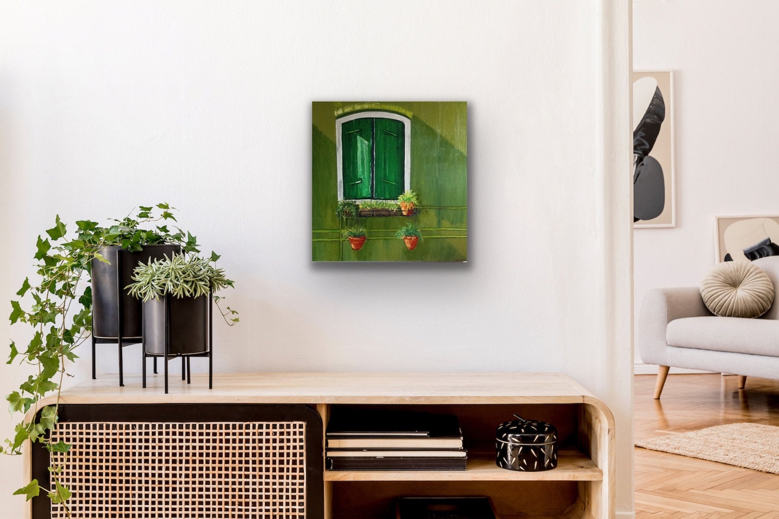 I Mean Green Oil Painting Landscape Window - Etsy