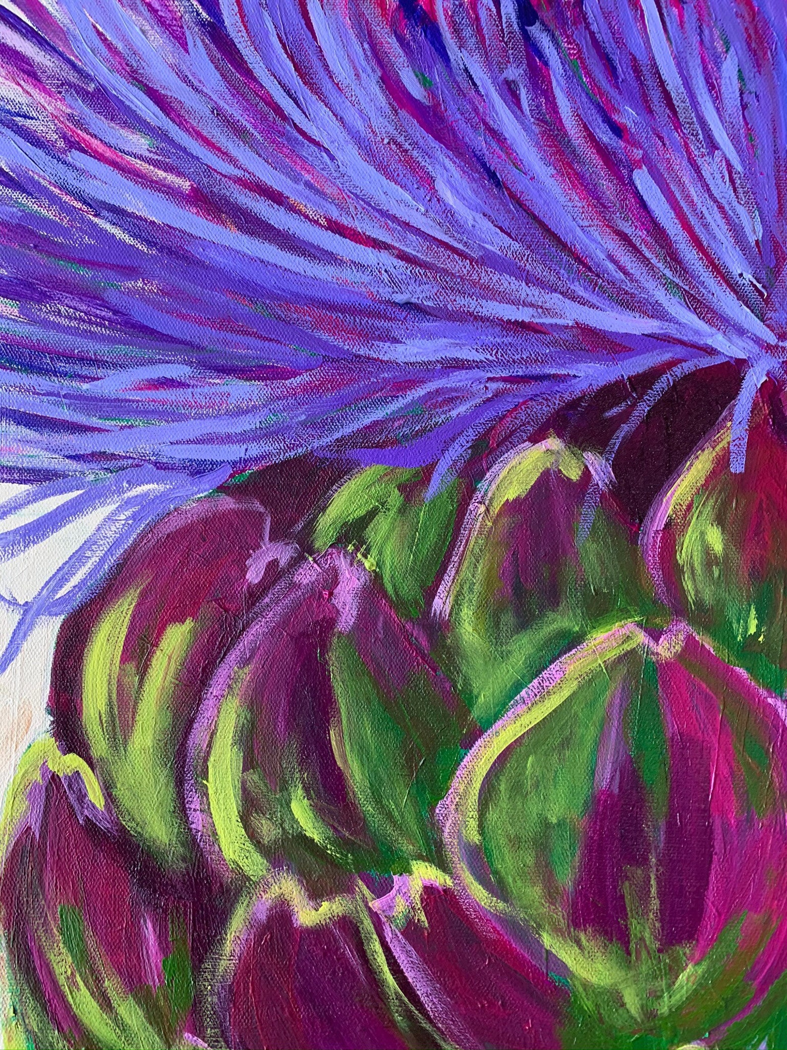 Big Thistle Original Acrylic Painting - Etsy