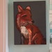Red Fox Original Collage Painting - Etsy