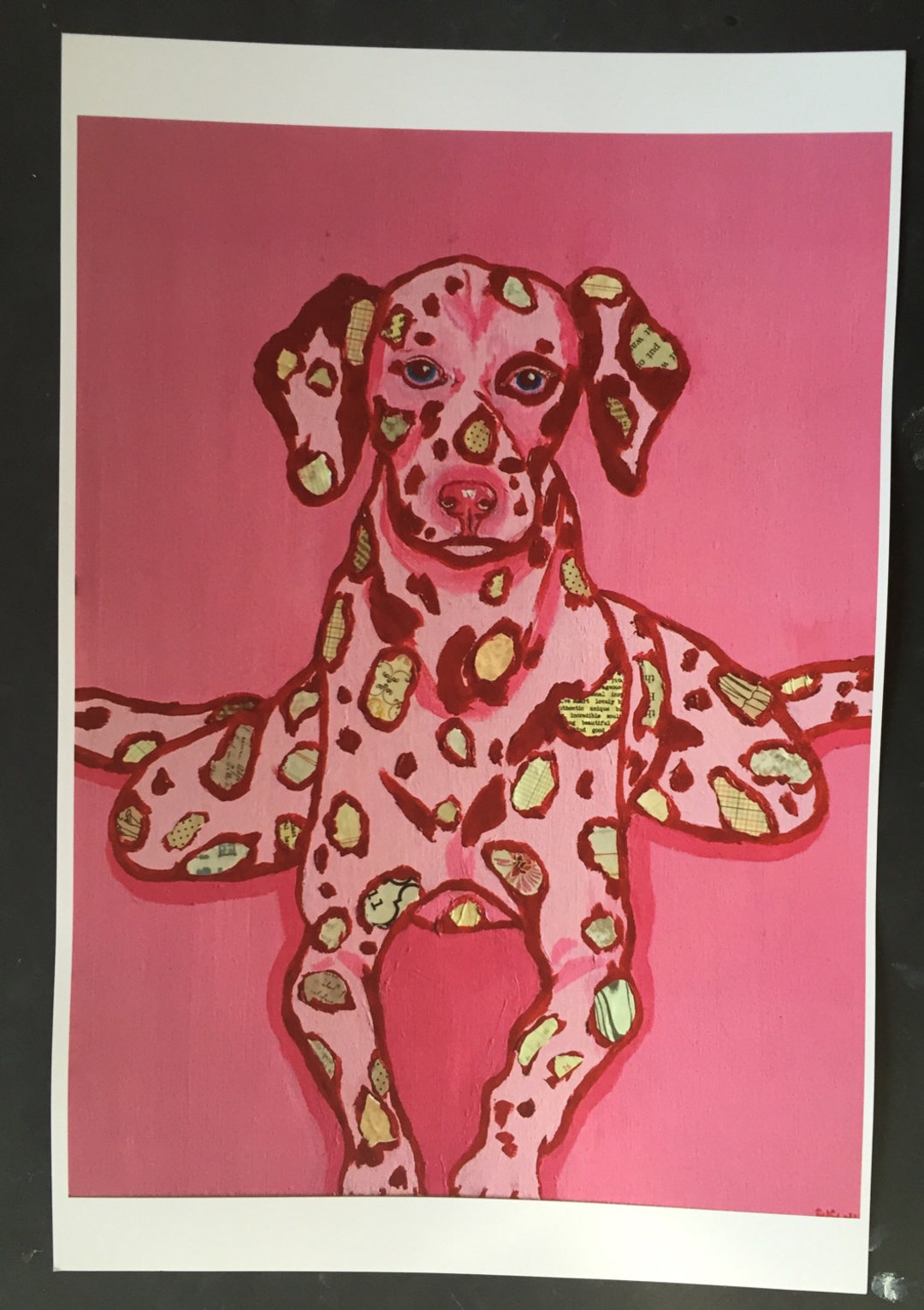 Frog Dog Digital Print From Original Collage Painting - Etsy
