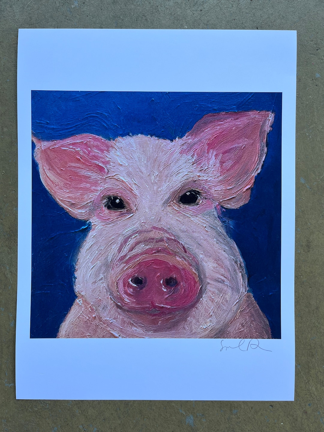 Gus the Pig Limited Edition Digital Print From Original Painting - Etsy