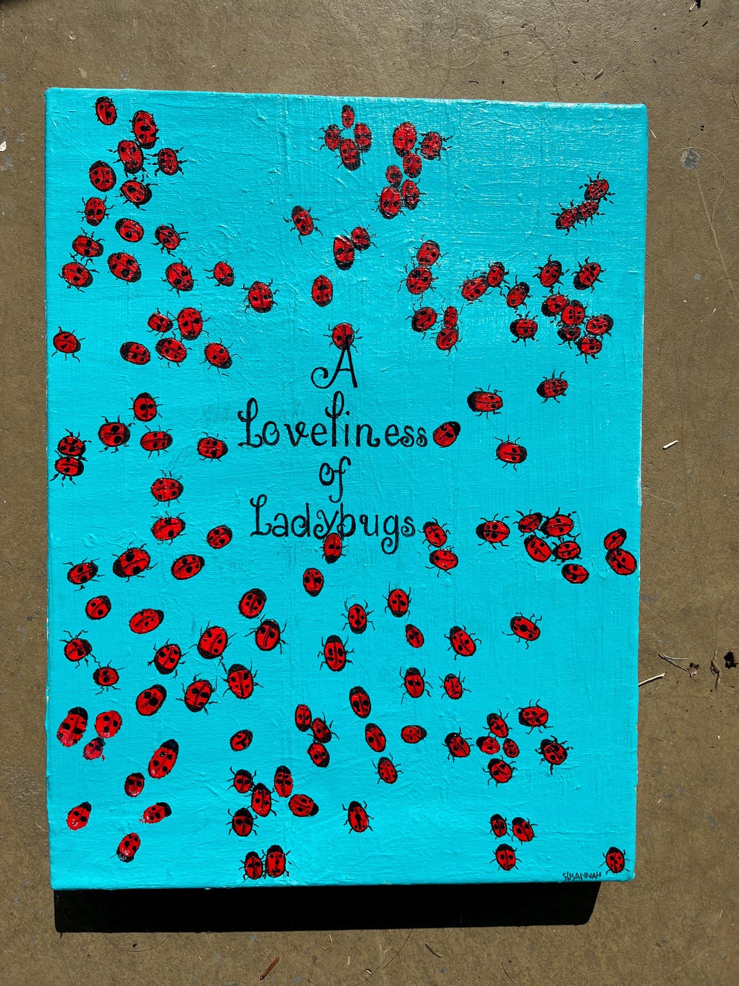 A Loveliness of Ladybugs Original Acrylic Painting - Etsy