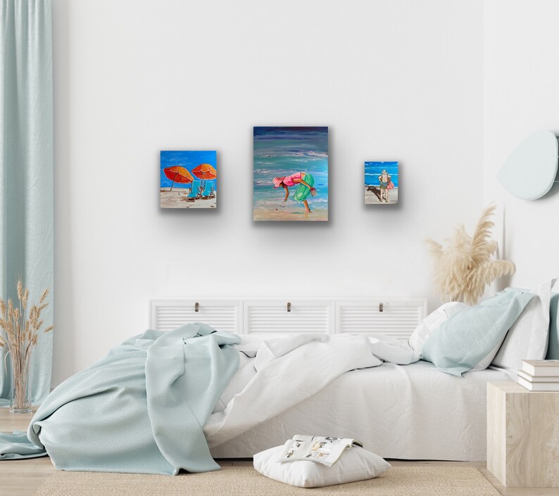 Seaglass Stoop on the Beach Original Acrylic Painting Daily Painting - Etsy