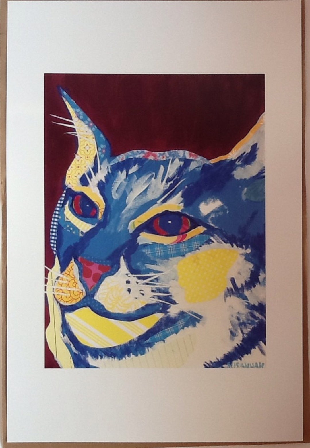 Contemplative Cat Original Collage Limited Edition Print NOW 15! - Etsy