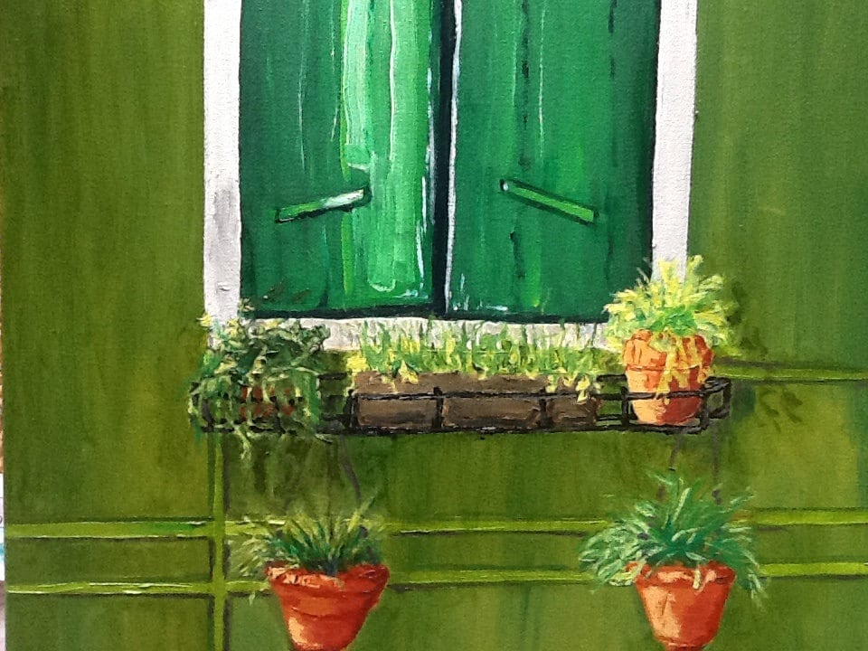I Mean Green Oil Painting Landscape Window - Etsy