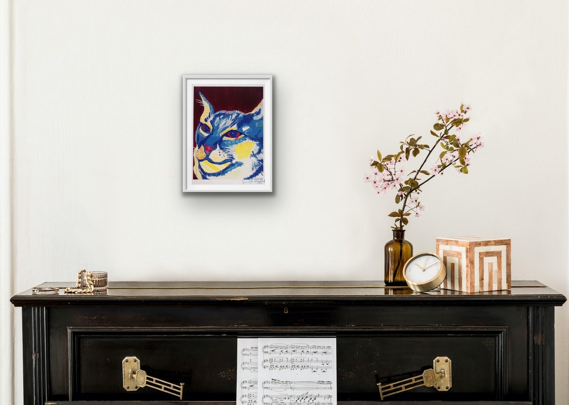 Contemplative Cat Original Collage Limited Edition Print NOW 15 - Etsy