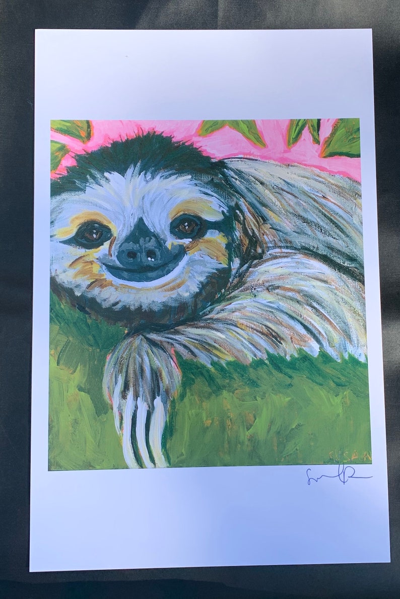 Silly Sloth Limited Edition Print From Original Painting - Etsy