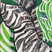 Original Animal Collage Patterned Zebras on Lime Green Animal - Etsy
