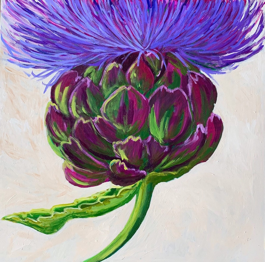 Big Thistle Original Acrylic Painting - Etsy