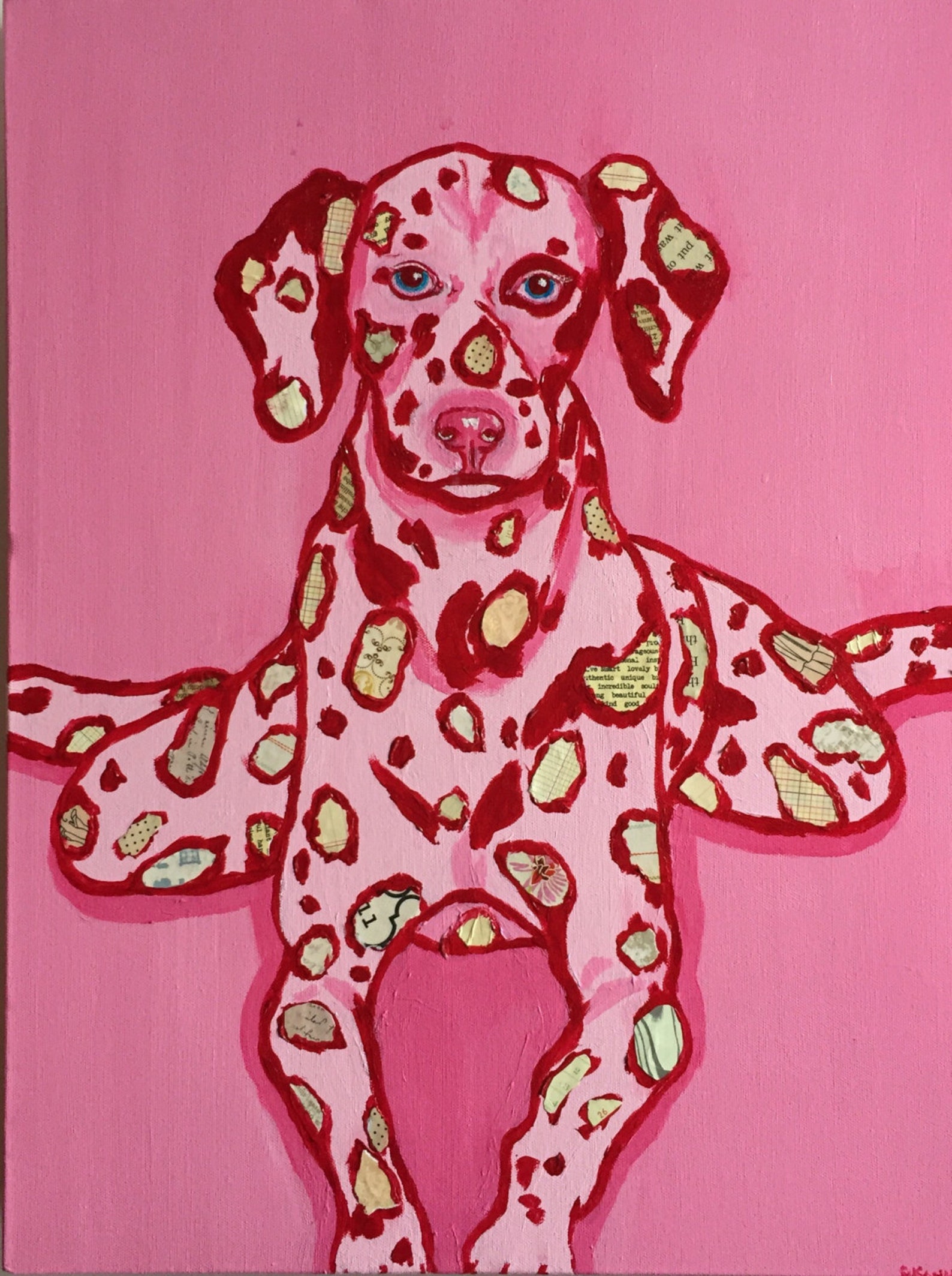 Frog Dog Digital Print From Original Collage Painting - Etsy