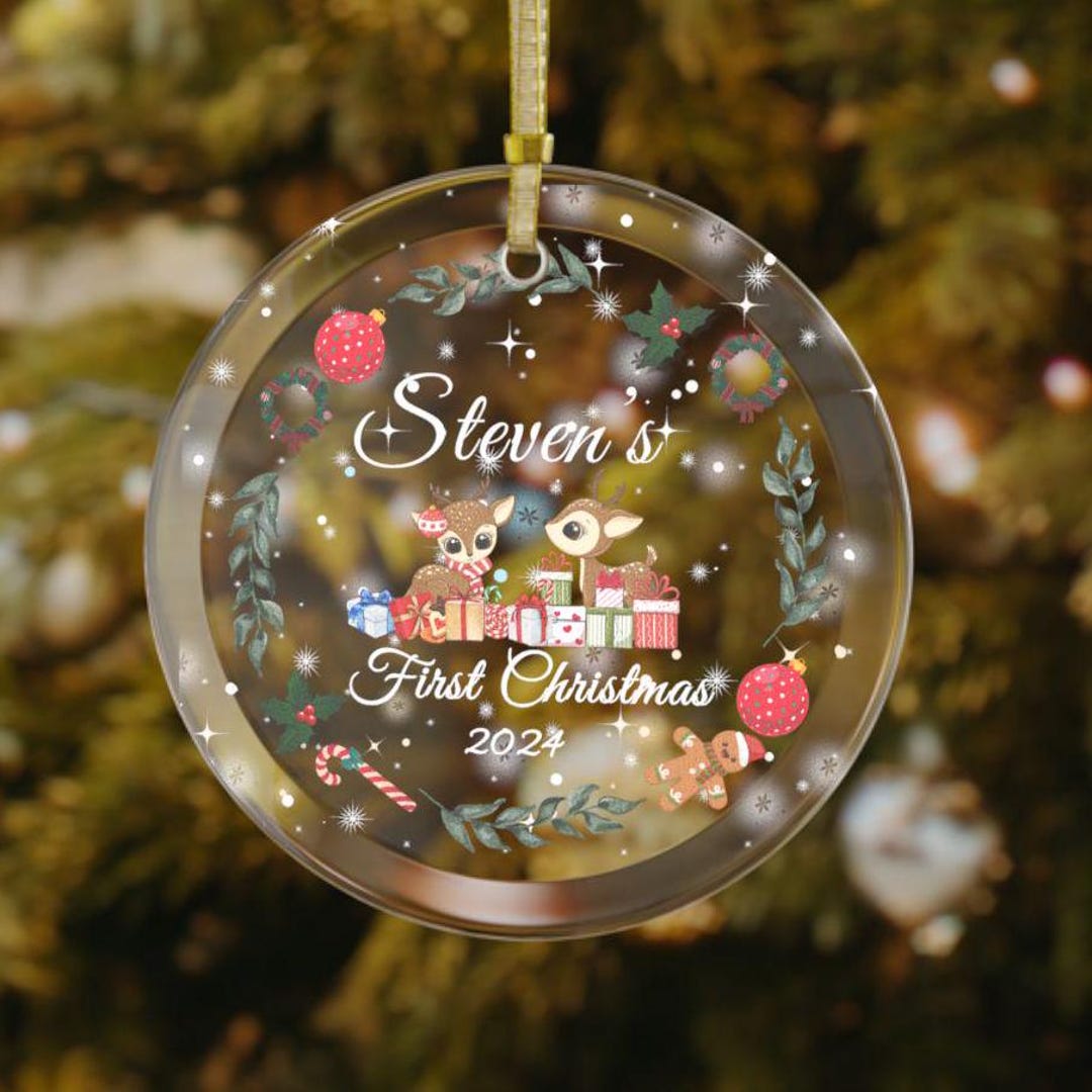 Personalized Baby's First Christmas Ornament - Baby Ornament- My First ...