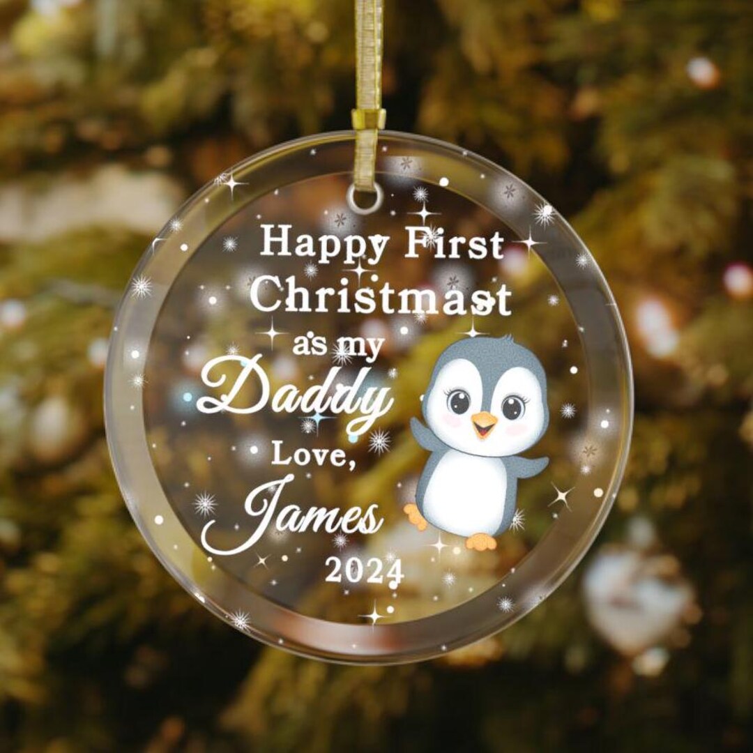 Happy First Christmas as Daddy, Personalized Baby's First Christmas ...