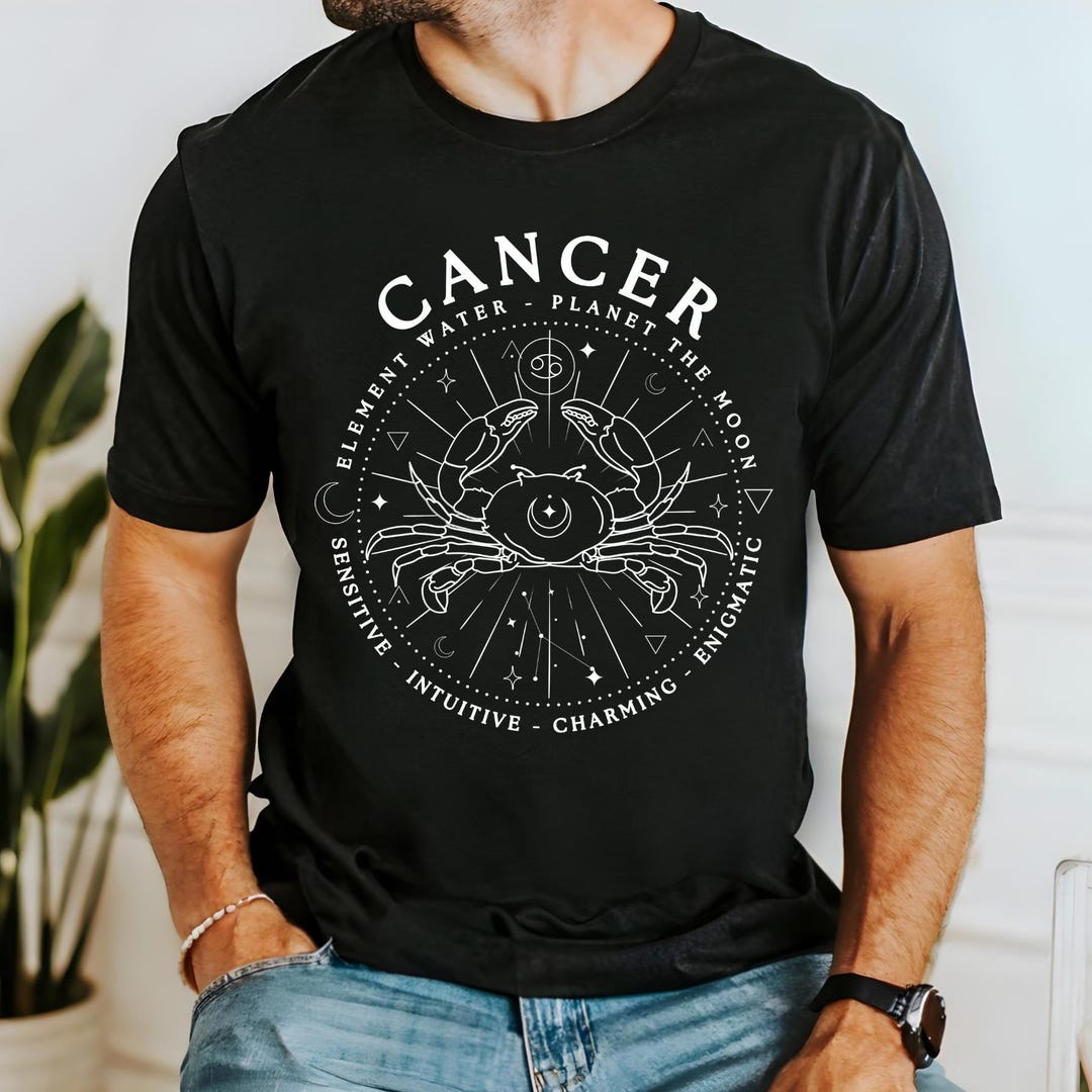 Cancer Zodiac Sign Shirt, Custom Astrology Shirt, Cancer Constellation ...