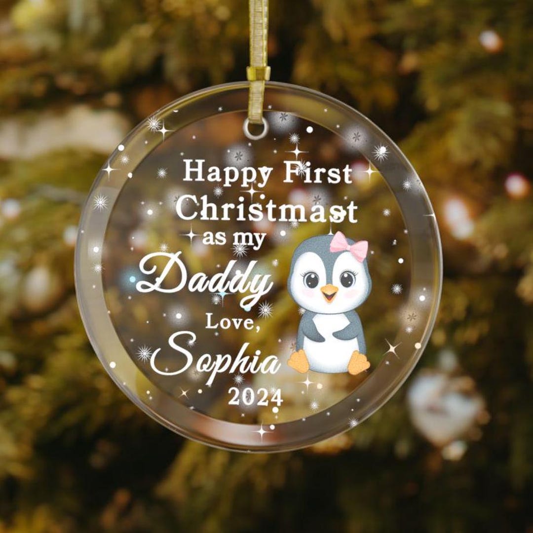Happy First Christmas as Daddy, Personalized Baby's First Christmas ...